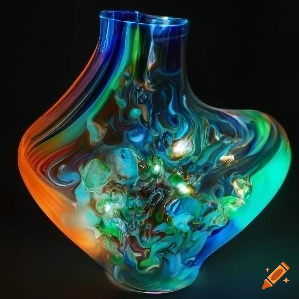 Intricately sculpted marble figures in vibrant colors on Craiyon