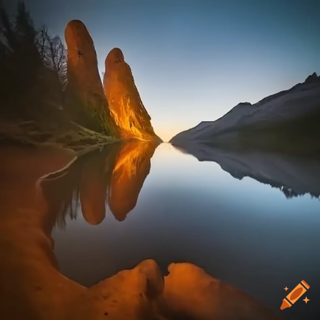 Portrait of a human soul in a landscape