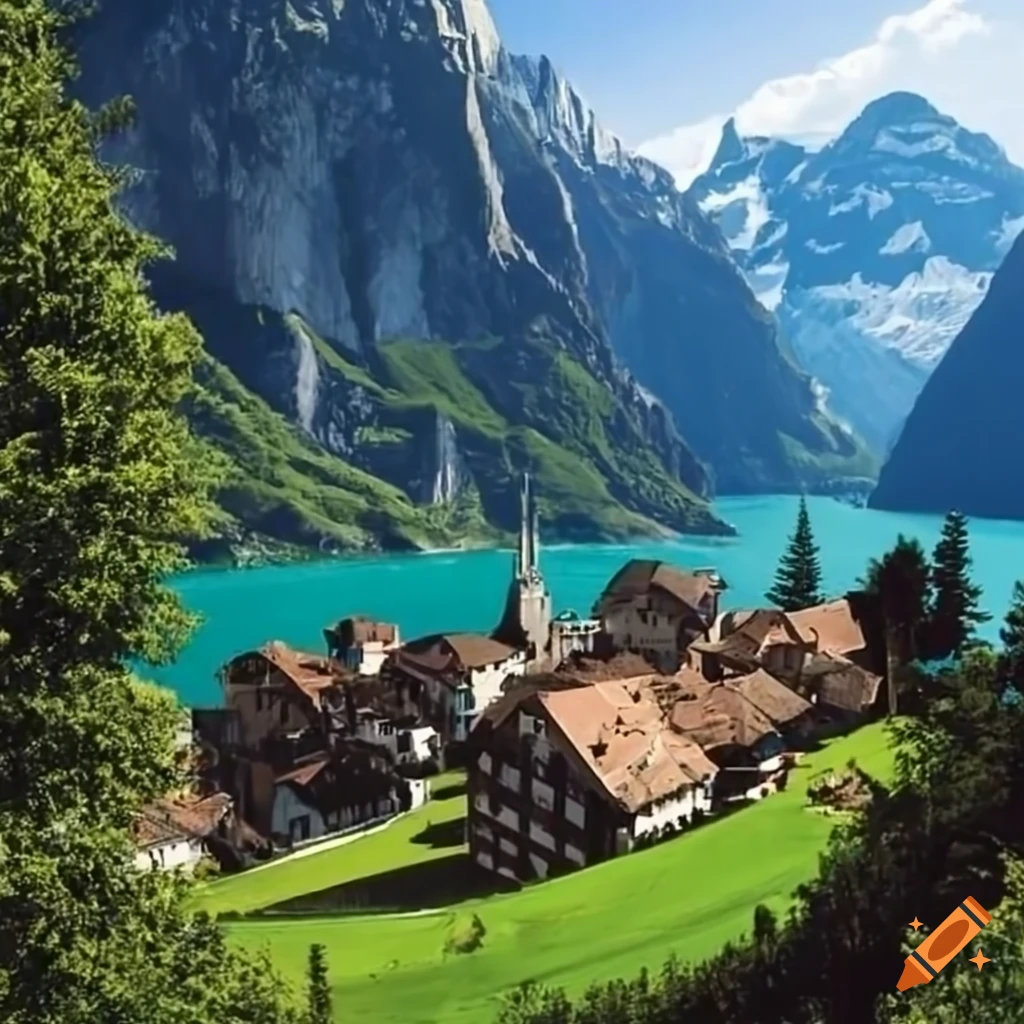 Scenic view of switzerland