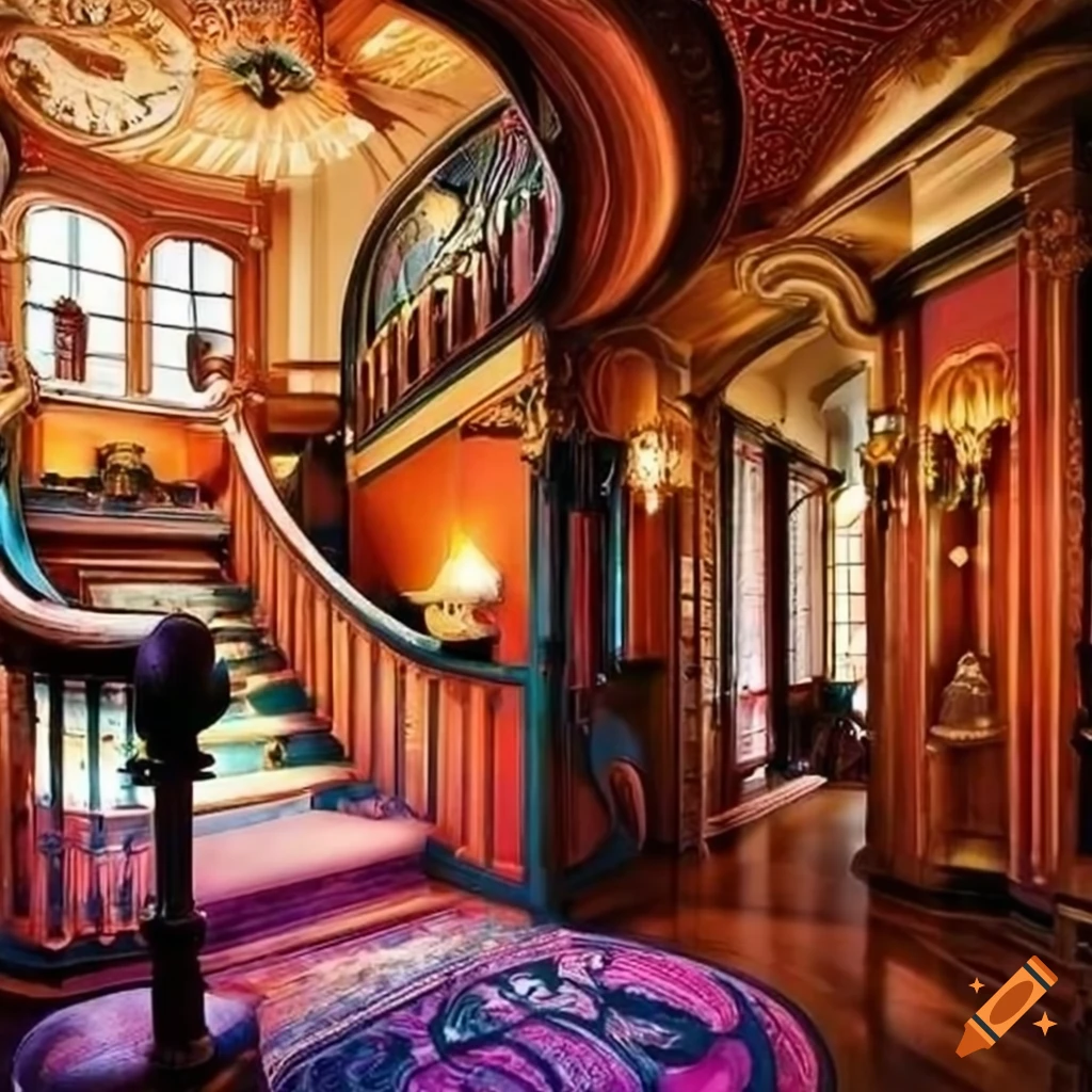 Whimsical victorian mansion with multiple floors