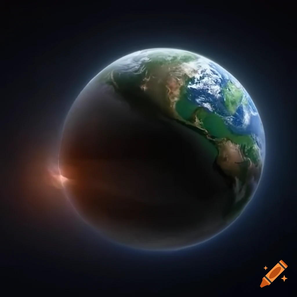 Apocalyptic artwork of earth's destruction