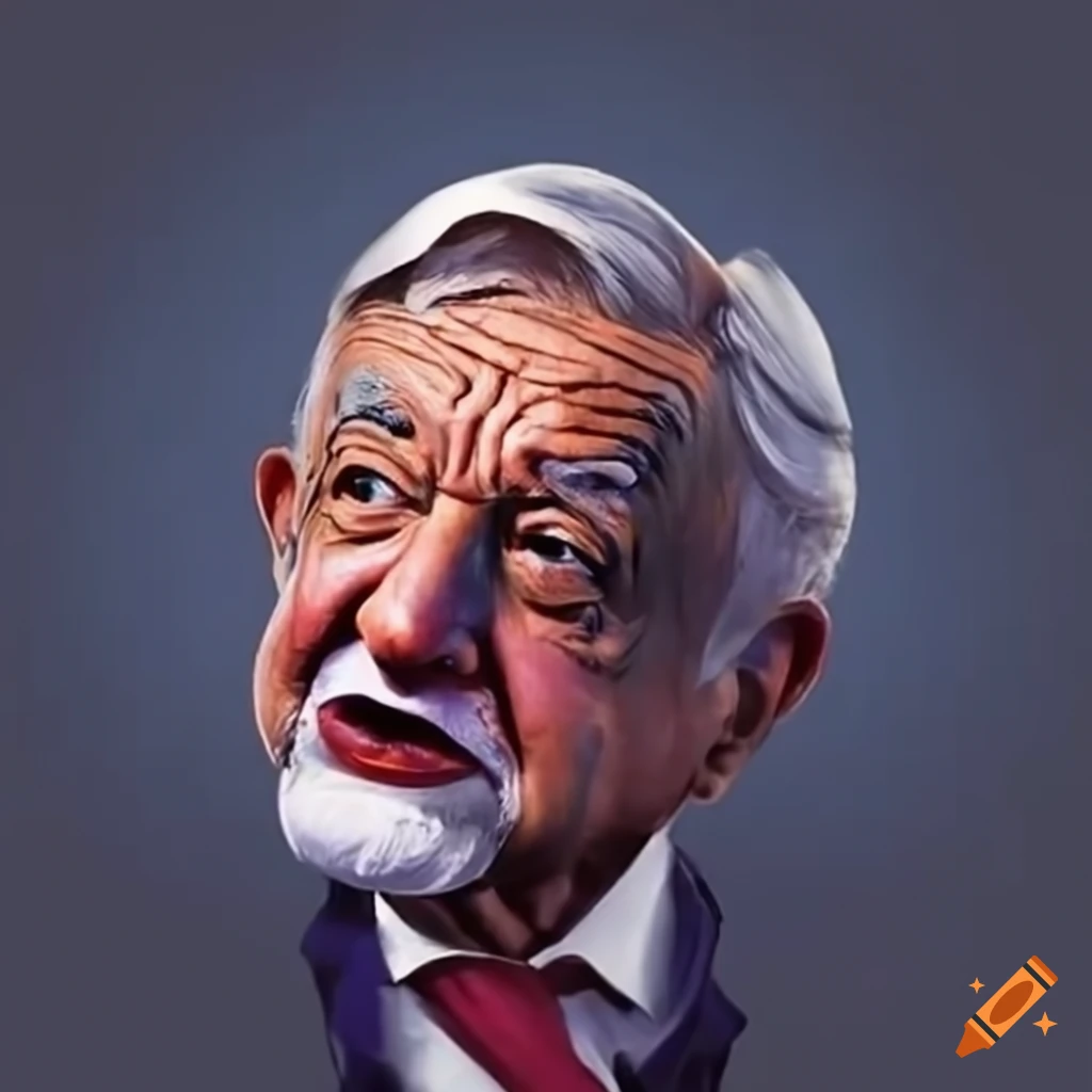 Cartoon depiction of amlo as a clown on Craiyon