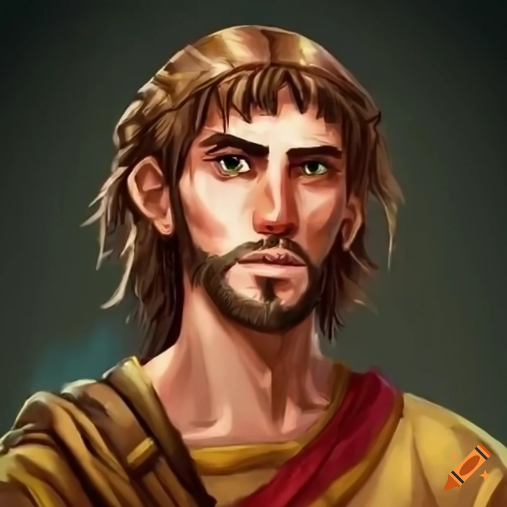 Modern cartoon depiction of david from the bible