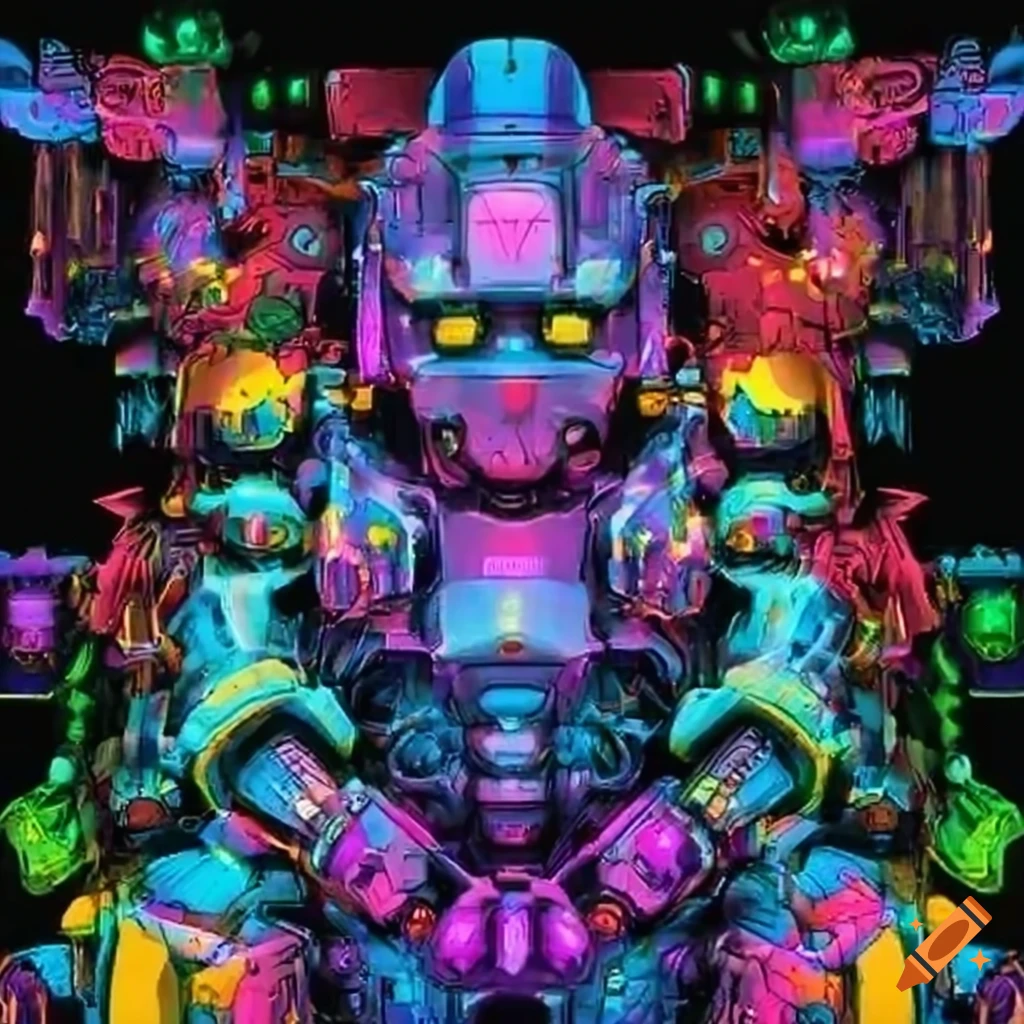 Concept art of a robot army