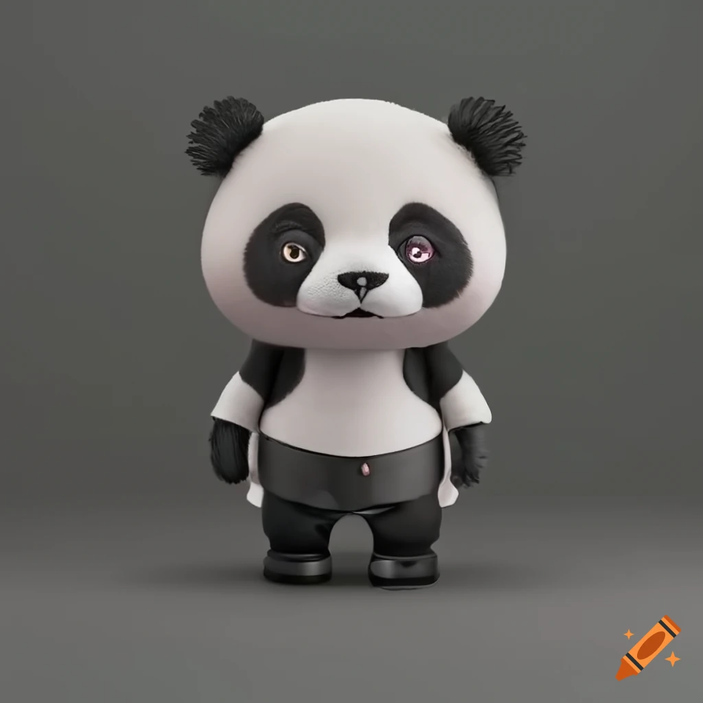 Cartoon panda illustration on Craiyon