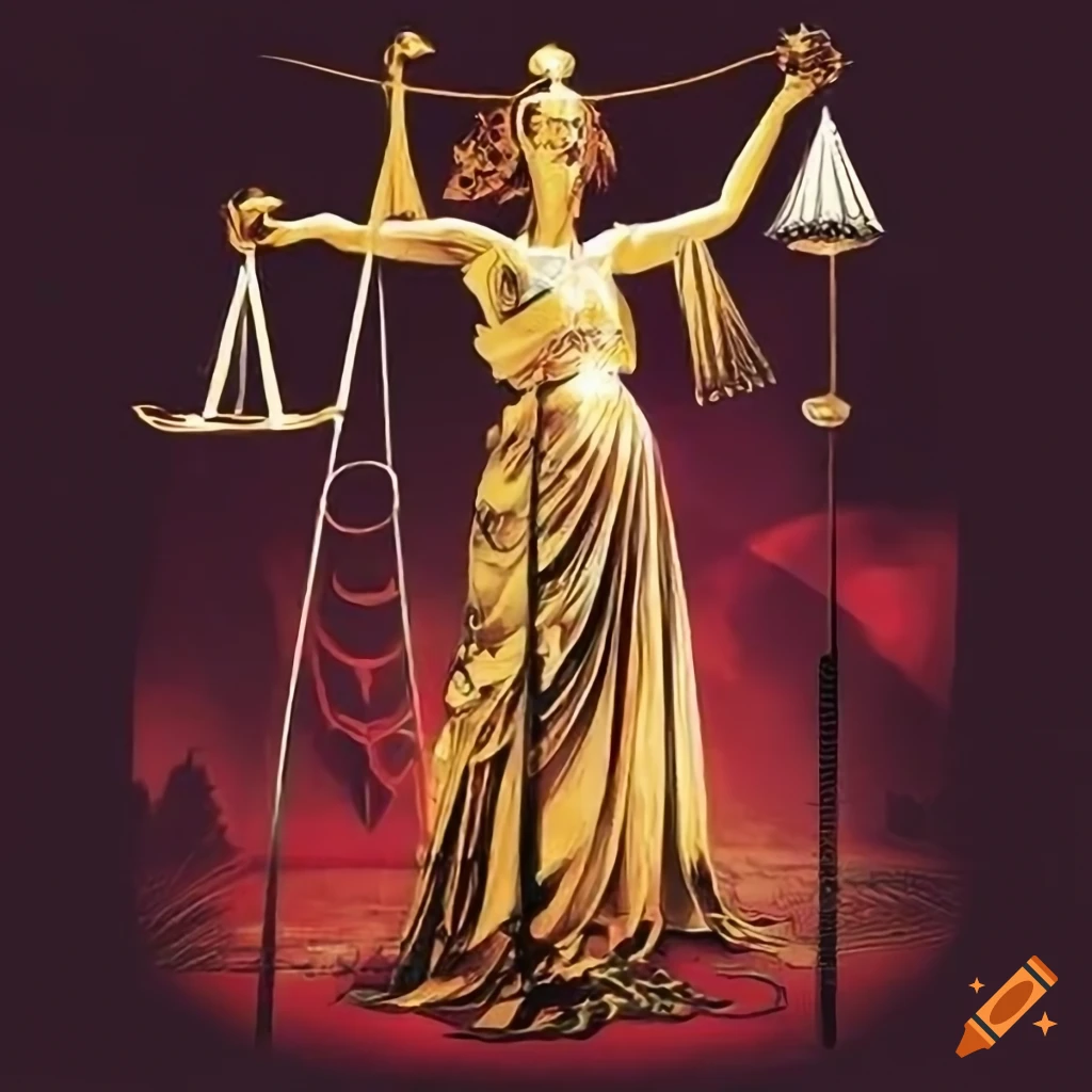 Image of the justice tarot card