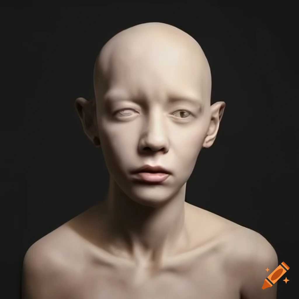 Realistic sculpture of a human