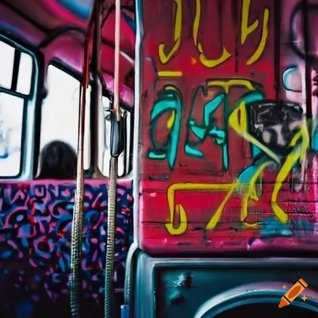 Graffiti art on a bus on Craiyon