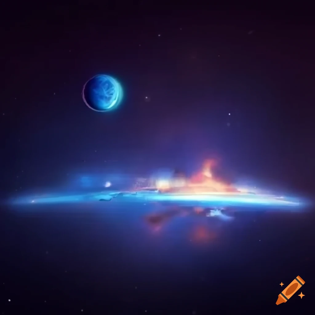Background for space shooting game with asteroids and spaceships