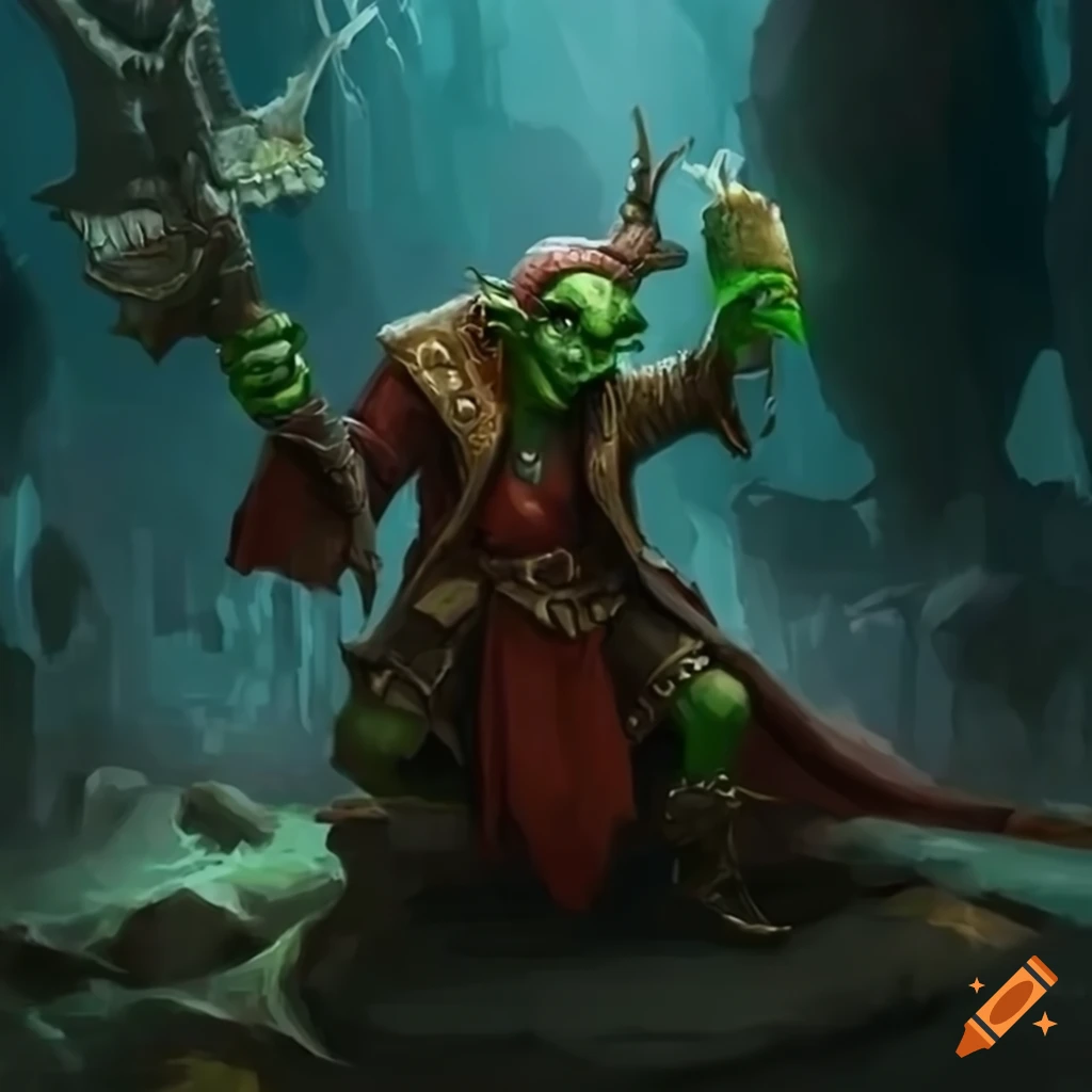 Fantasy depiction of a goblin thief