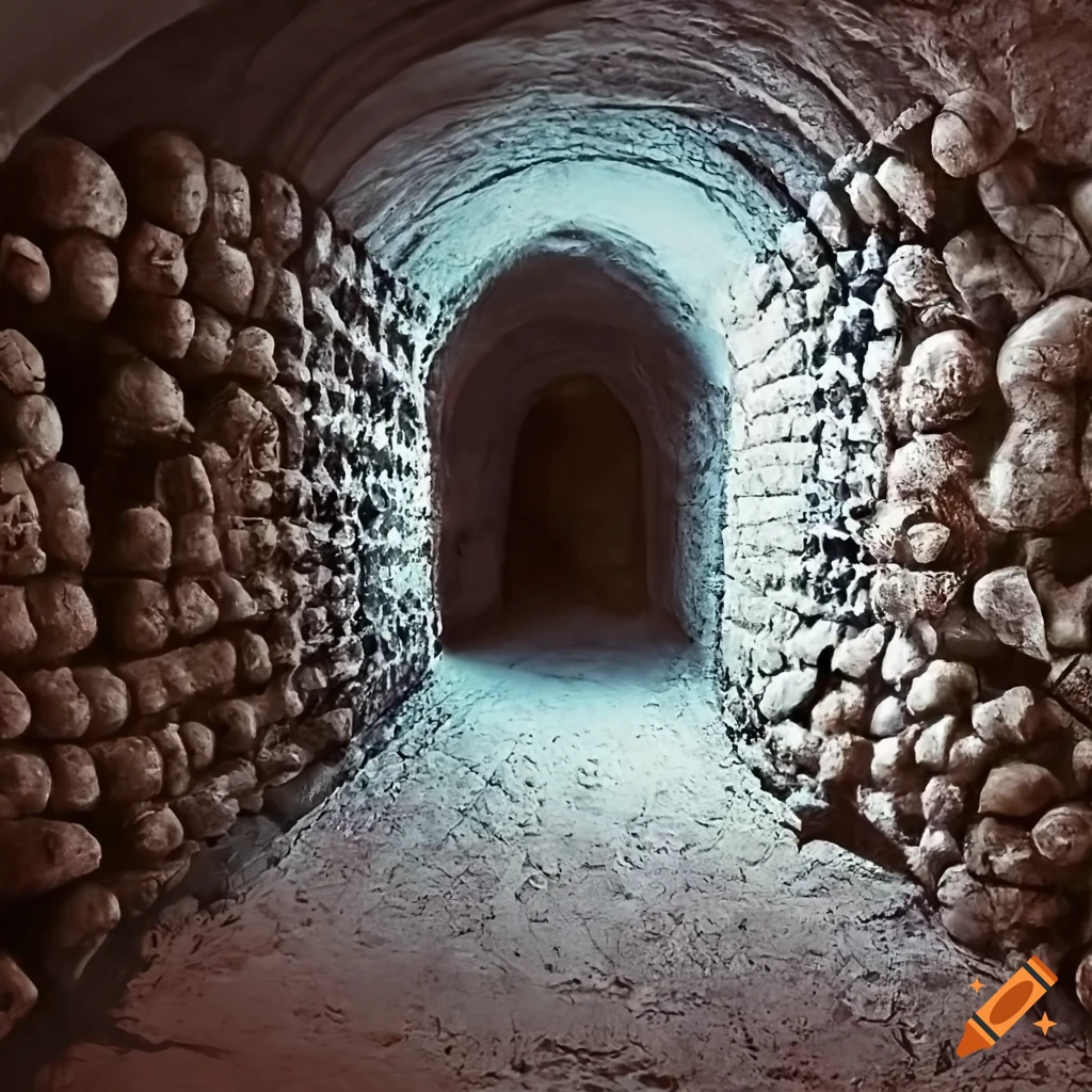 Ancient catacomb walls