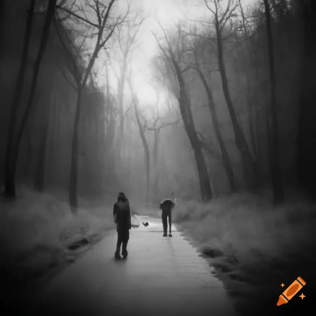 Artistic representation of hauntology concept