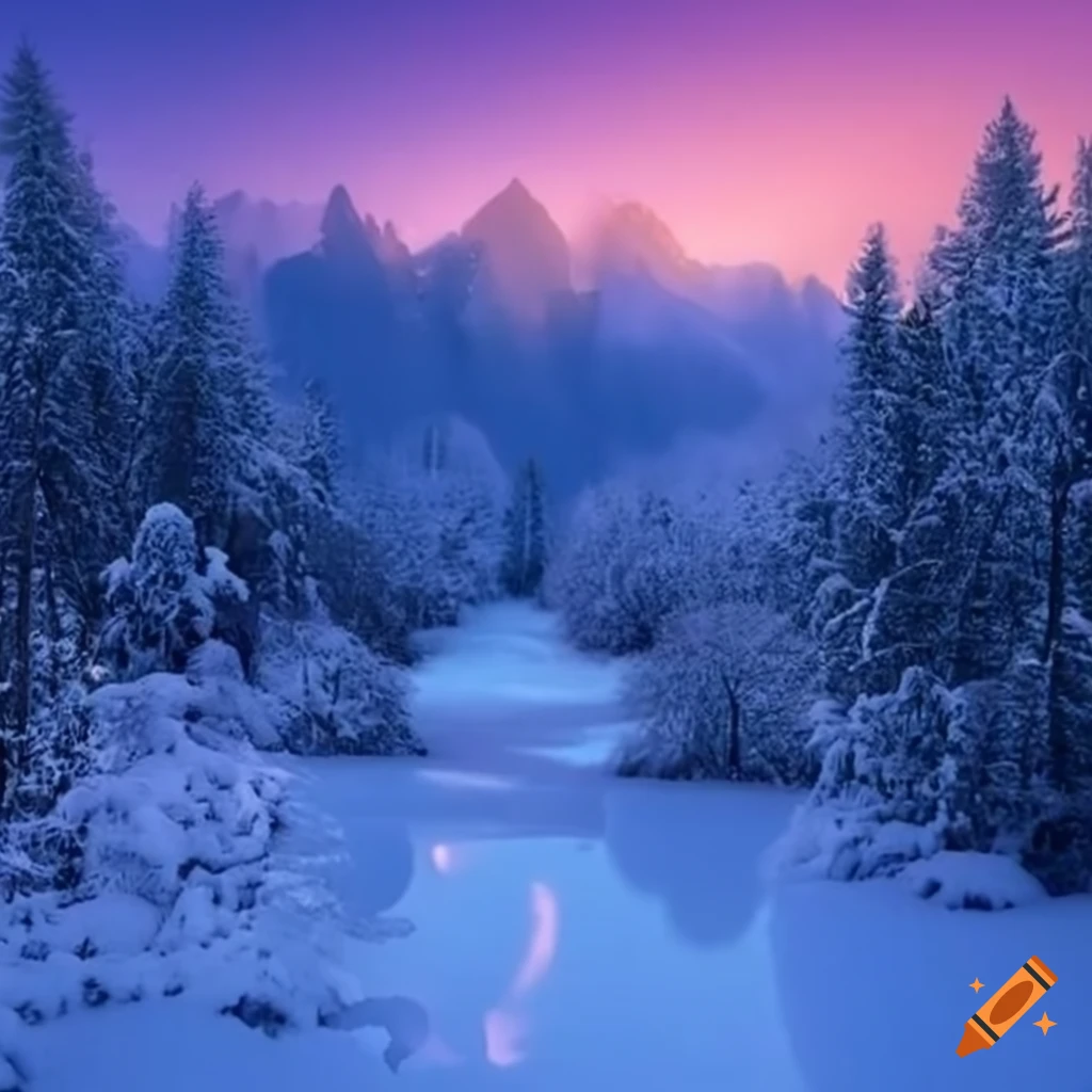 Romantic snowscape