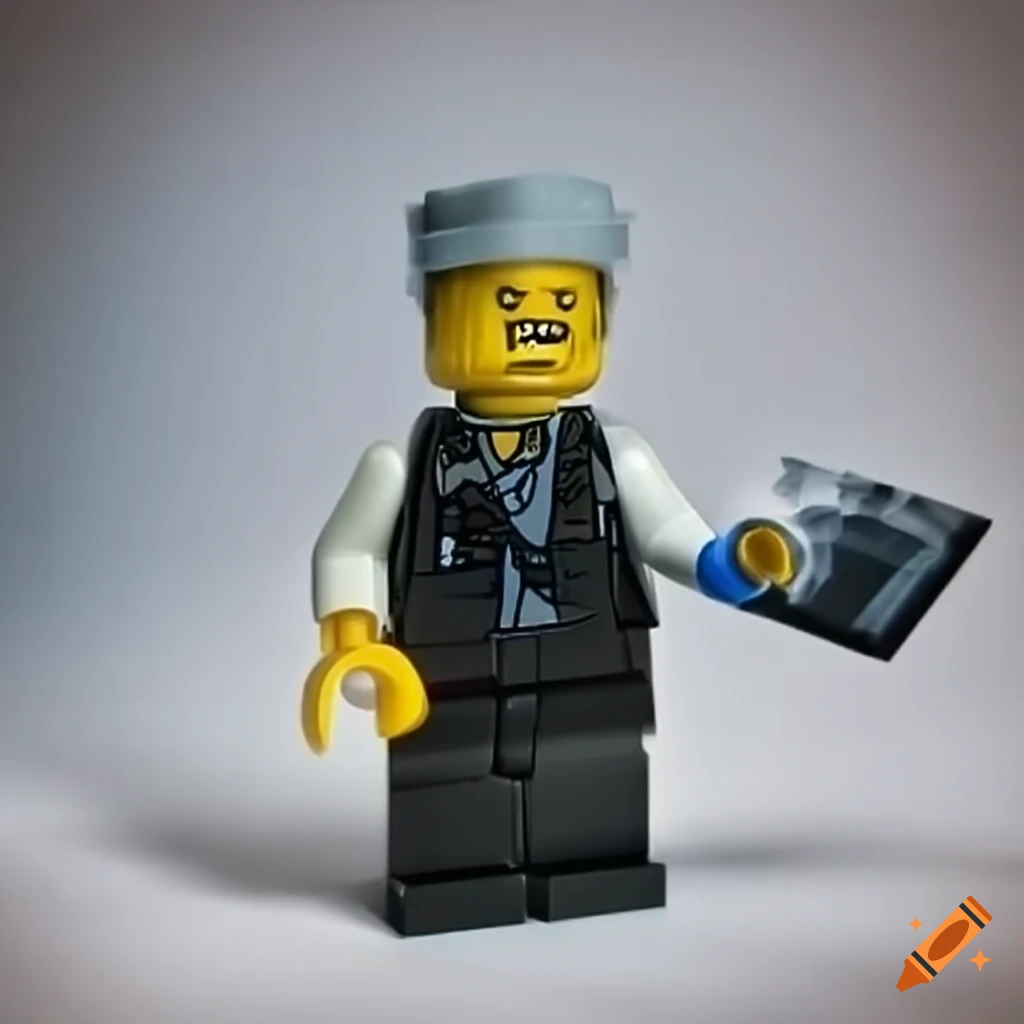 Lego doctor examining a lego x-ray