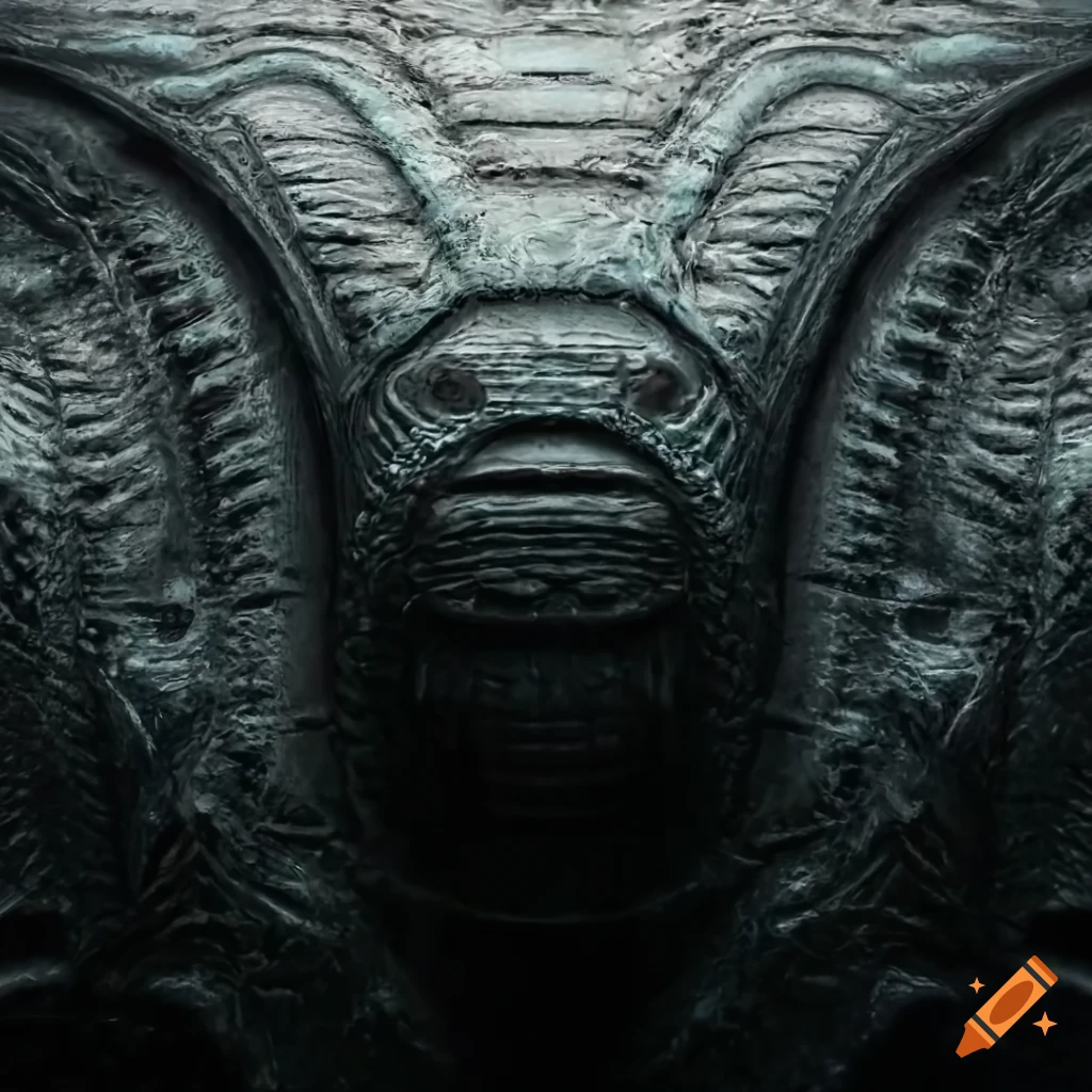 Alien creature in a h.r. giger-inspired game