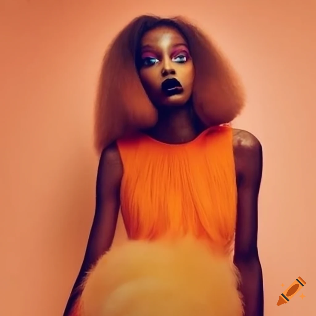 Cute tiny orange fluff ball on Craiyon