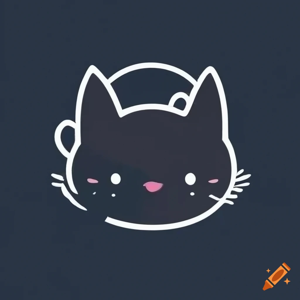 Minimalist cat logo design badge stickers icons