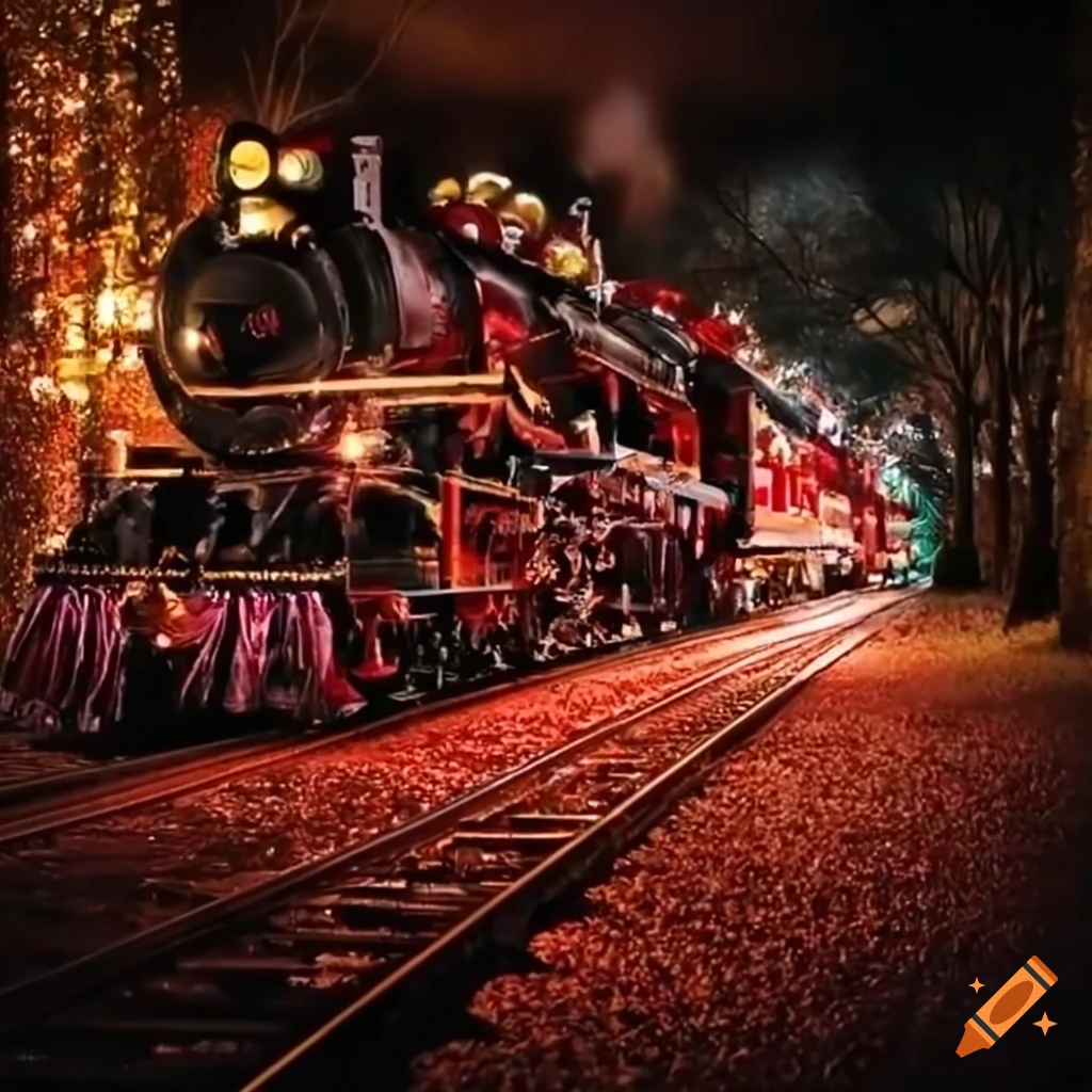 Festive trains for christmas decoration