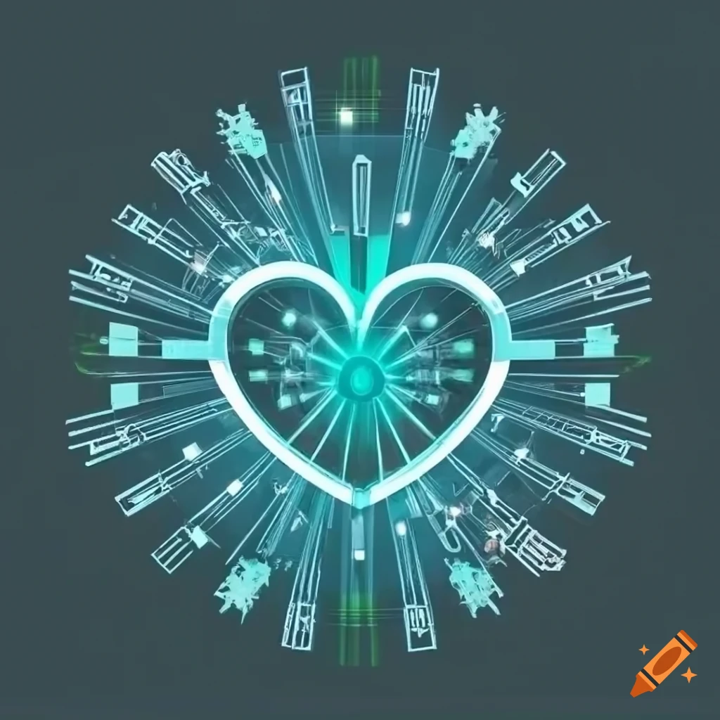 Futuristic emblem representing hope and advanced technology