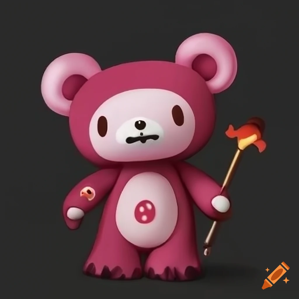 Gloomy bear and gir on Craiyon