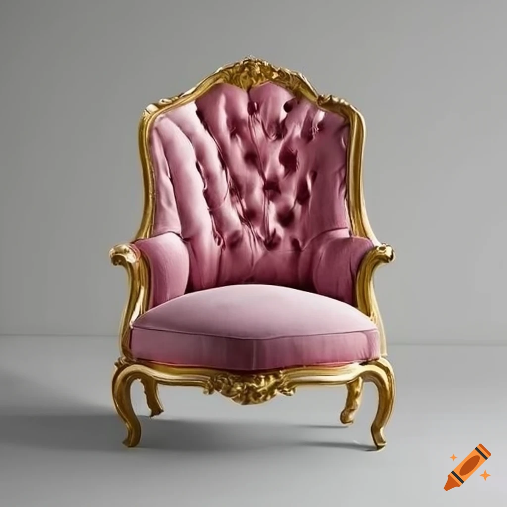 Deep arm chair for rococo and contemporary style home