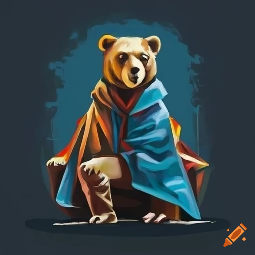 Artistic rendering of a bear programmer in an office on Craiyon