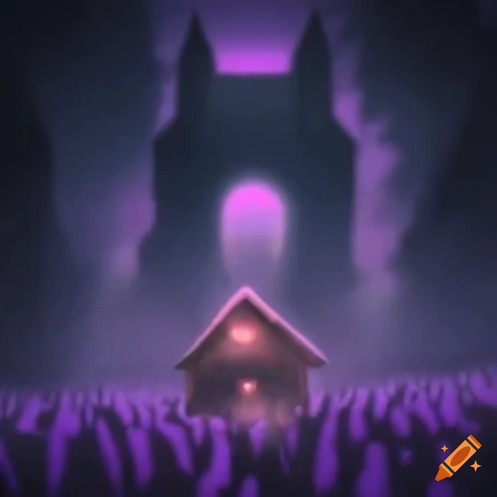 Hyper realistic lavender town scene from Pokémon on Craiyon