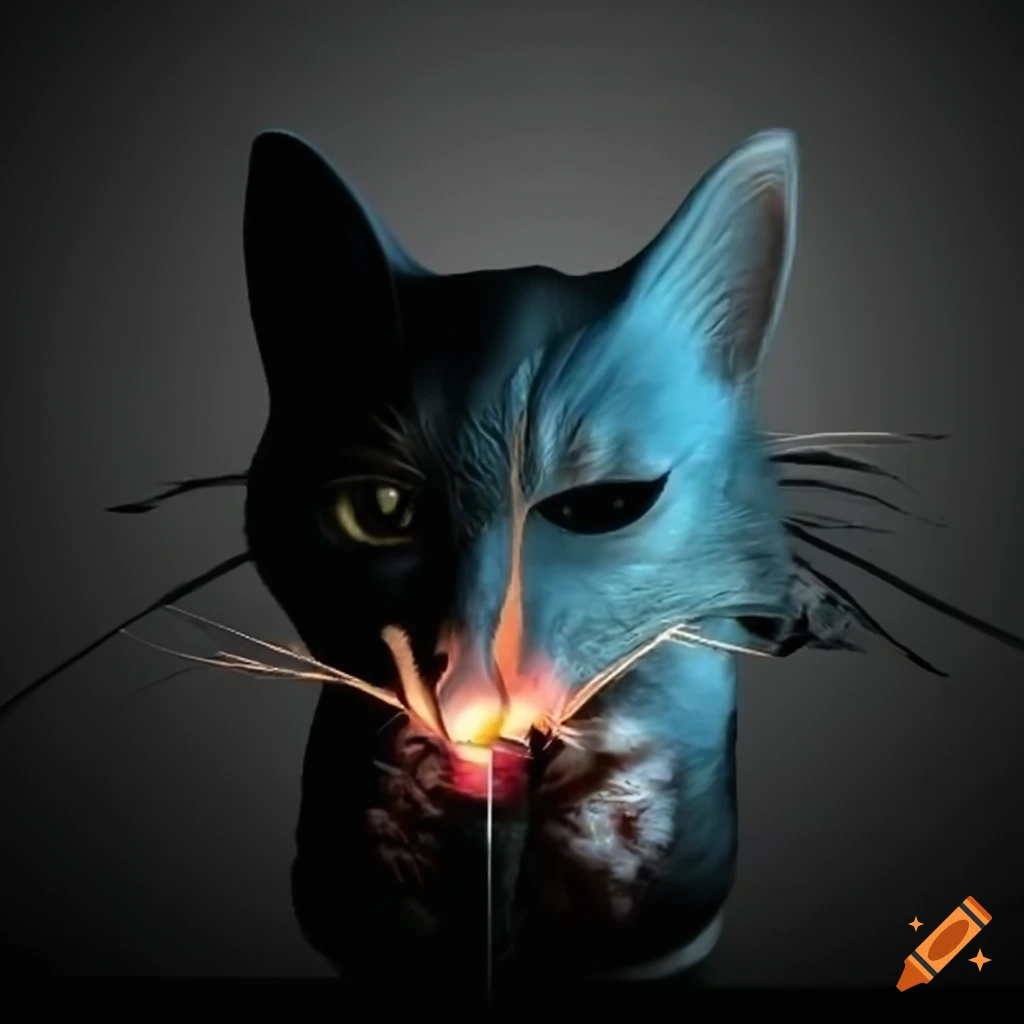 3d rendering of a cat with ps1 graphics