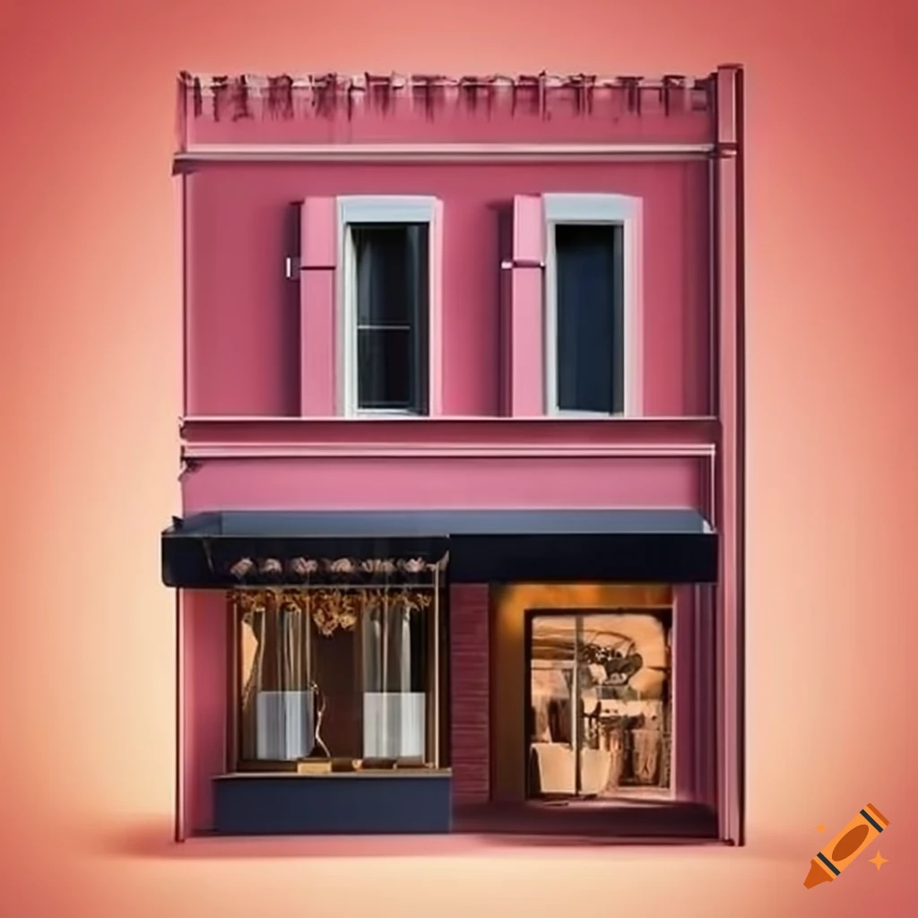 Artistic representation of a stylish boutique exterior