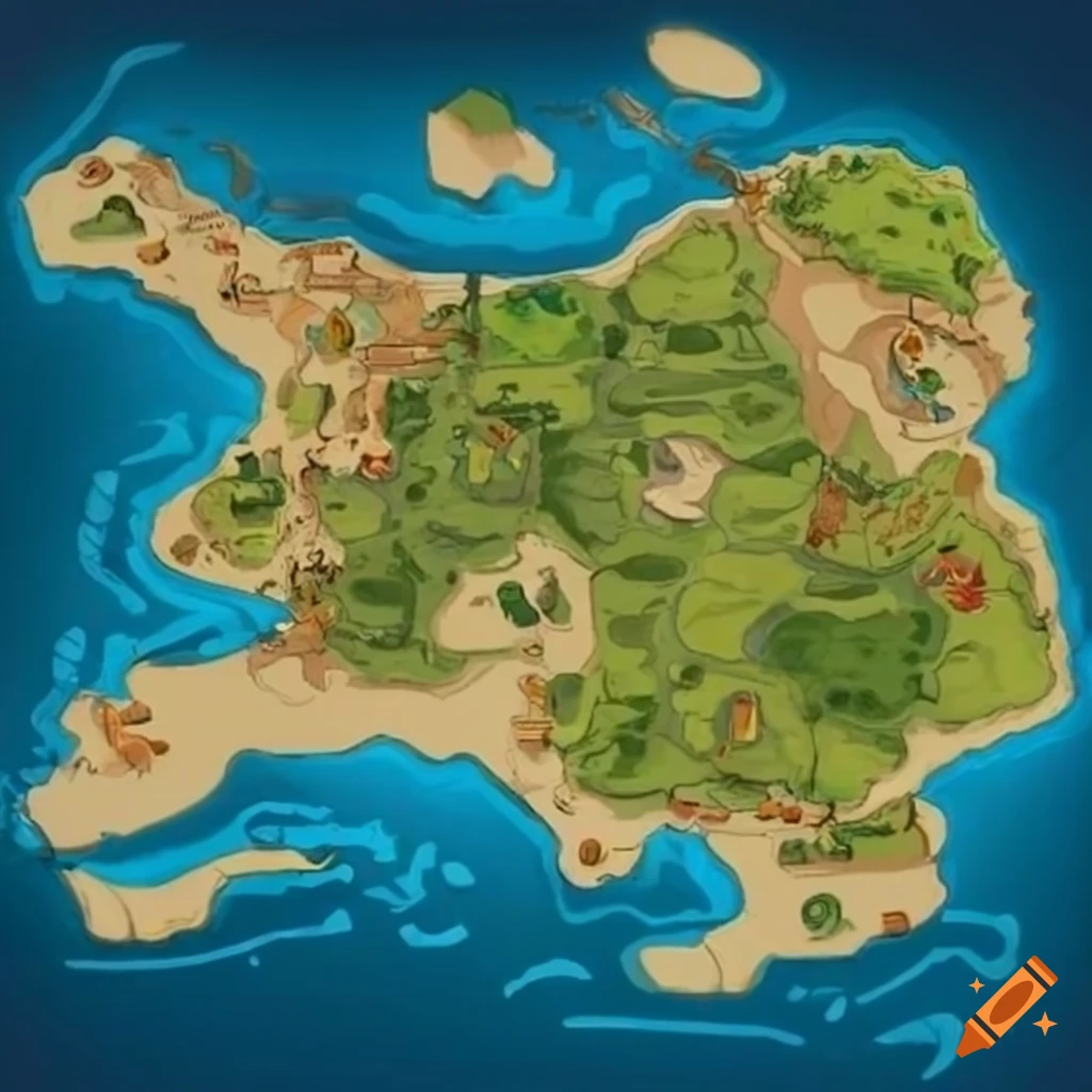 Level map illustration on Craiyon