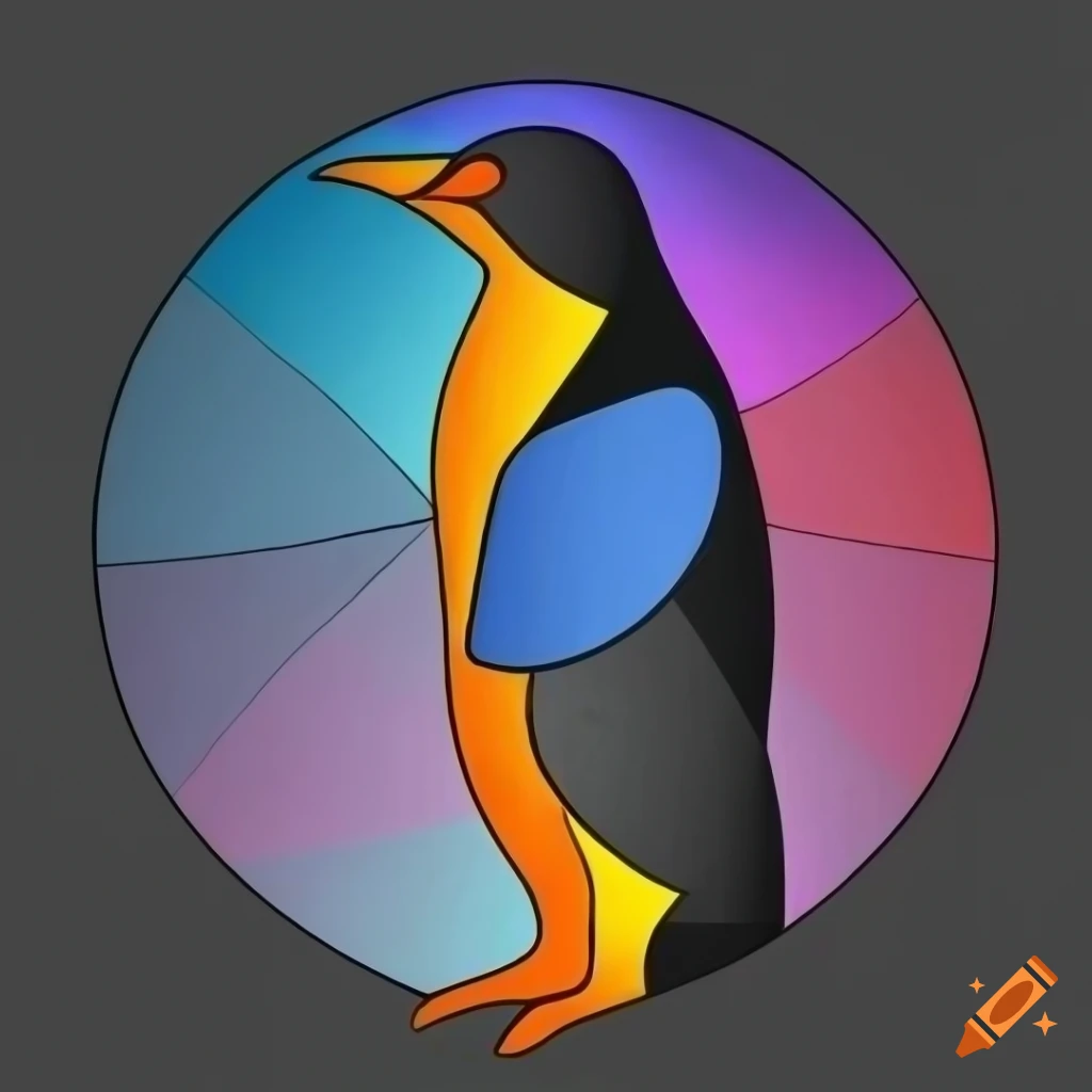 Cubist penguin artwork inspired by Picasso on Craiyon