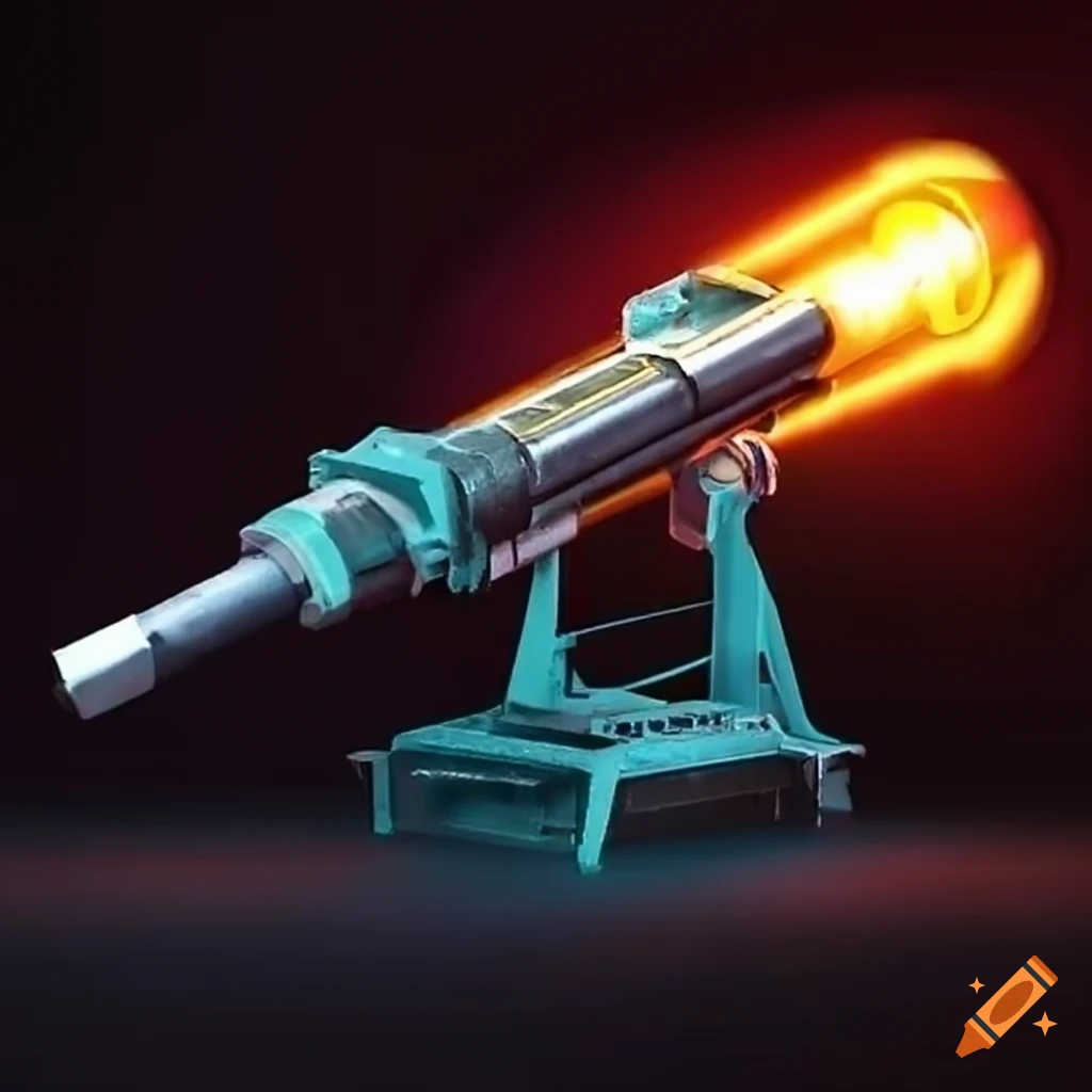 Detailed machine part for a laser cannon