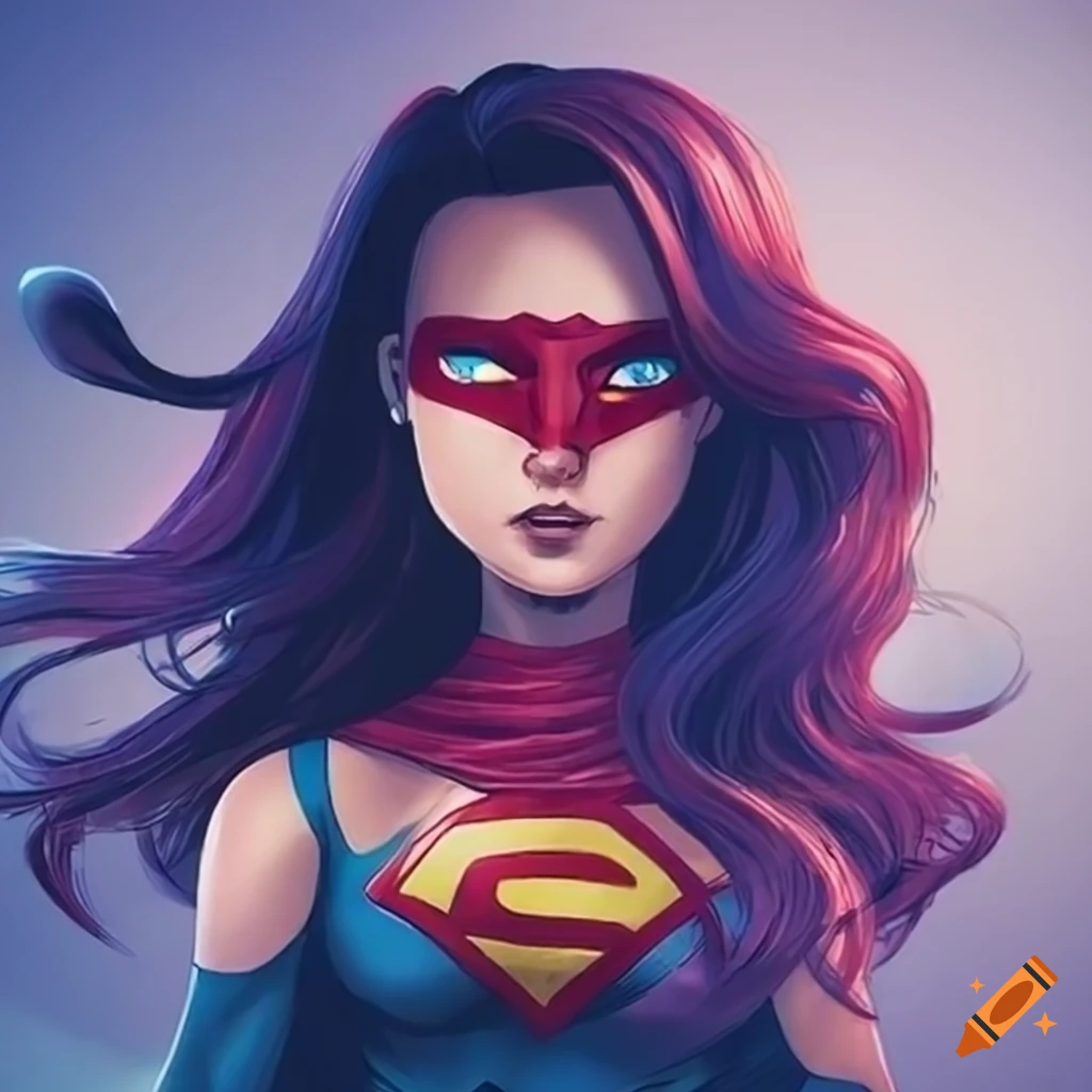 Image of a superhero girl disguised as a normal citizen