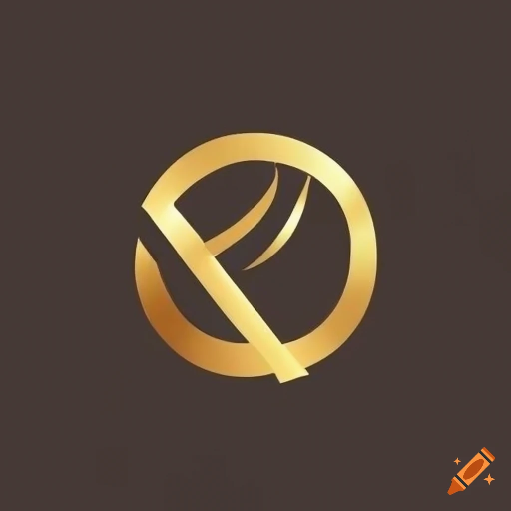 Minimalist golden logo of apollo