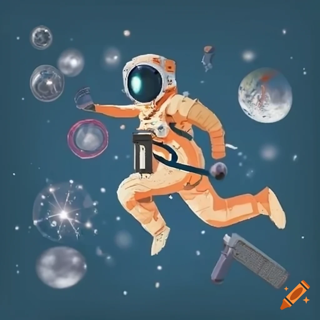 Cosmonaut in virtual space with HTTP status codes on Craiyon