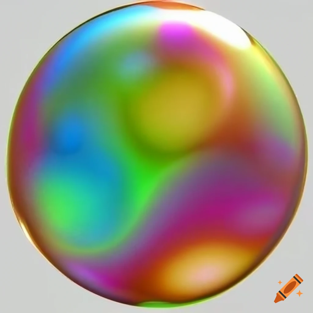 Colored bubbles with 3d embossed effect