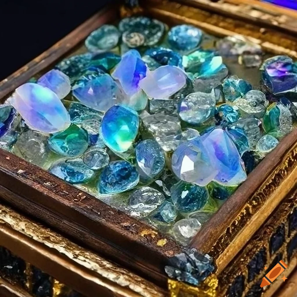 Intricate marble sculpture with vivid lighting