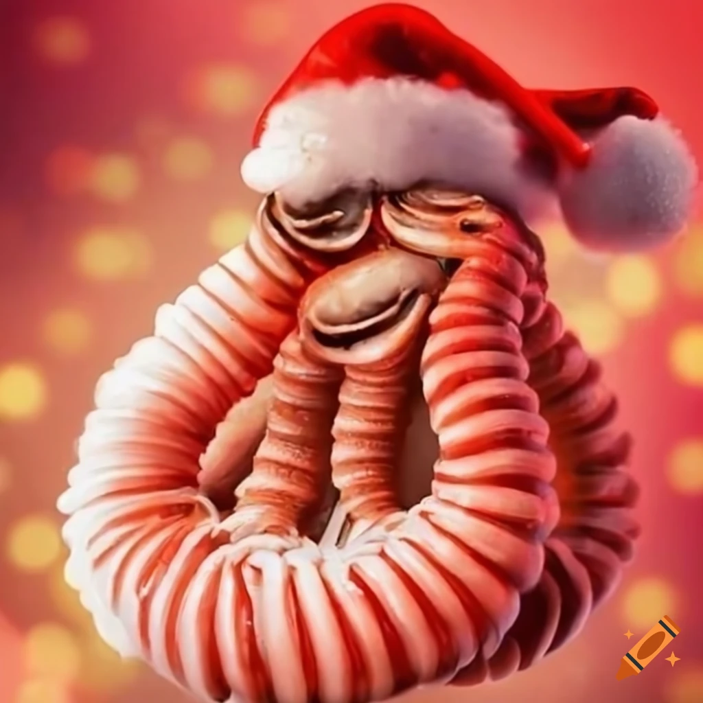 Festive santa claus worms