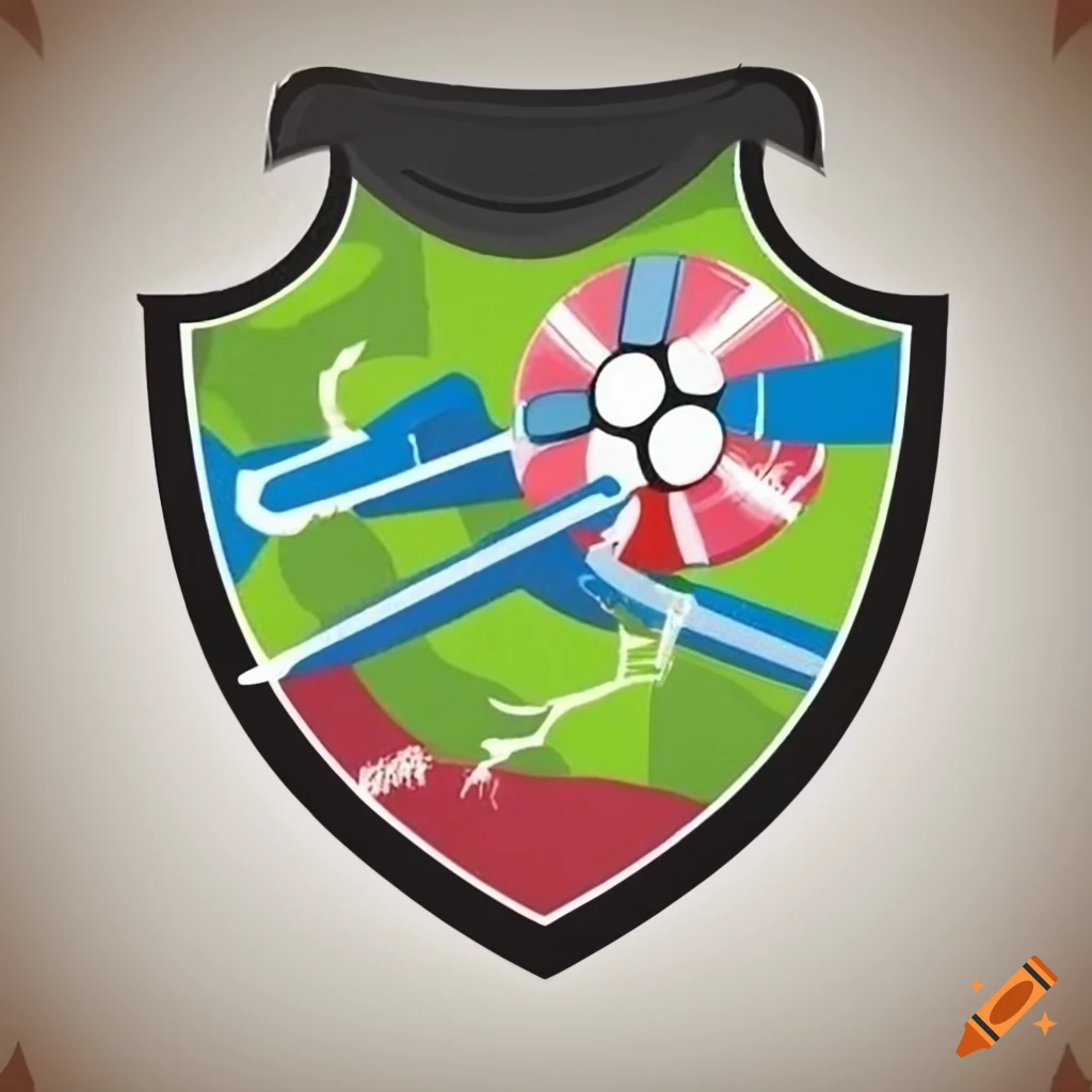 Coat of arms with sports symbols