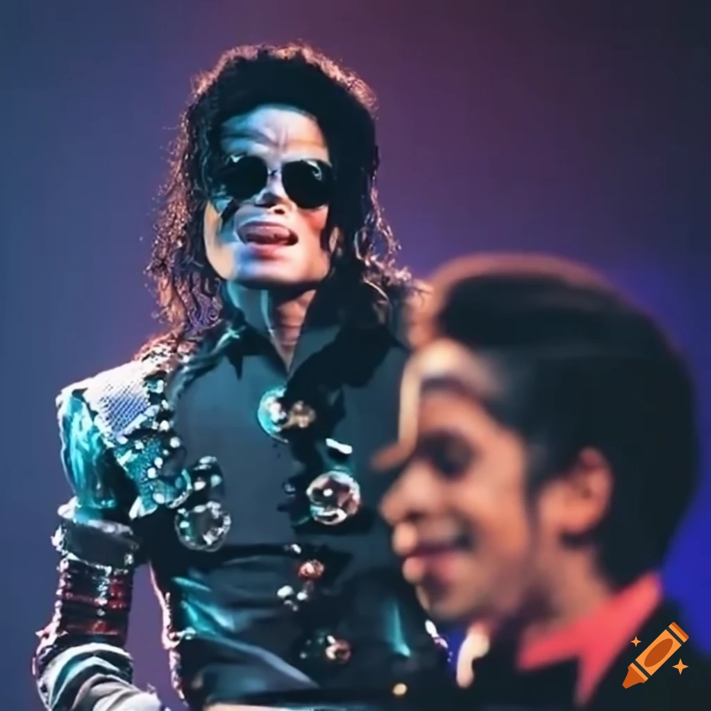 Image of michael jackson and prince performing on Craiyon
