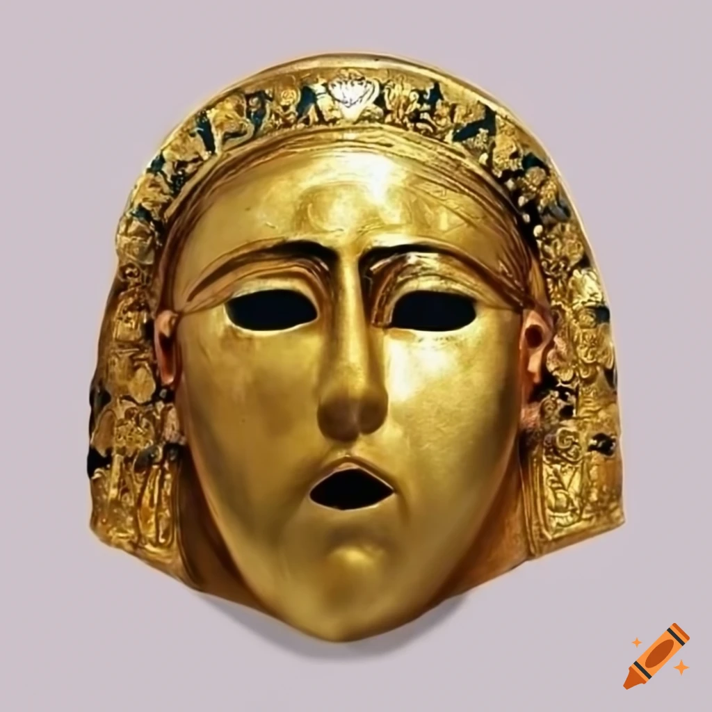 Golden thracian funeral mask