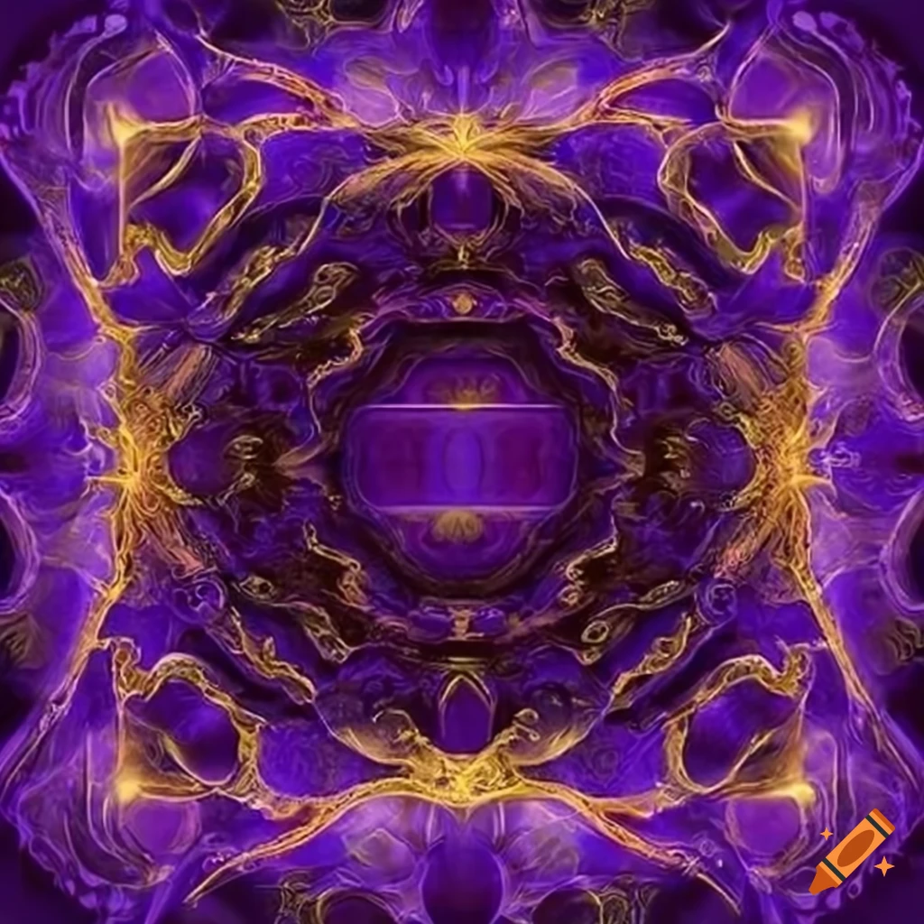 Purple and gold abstract pattern