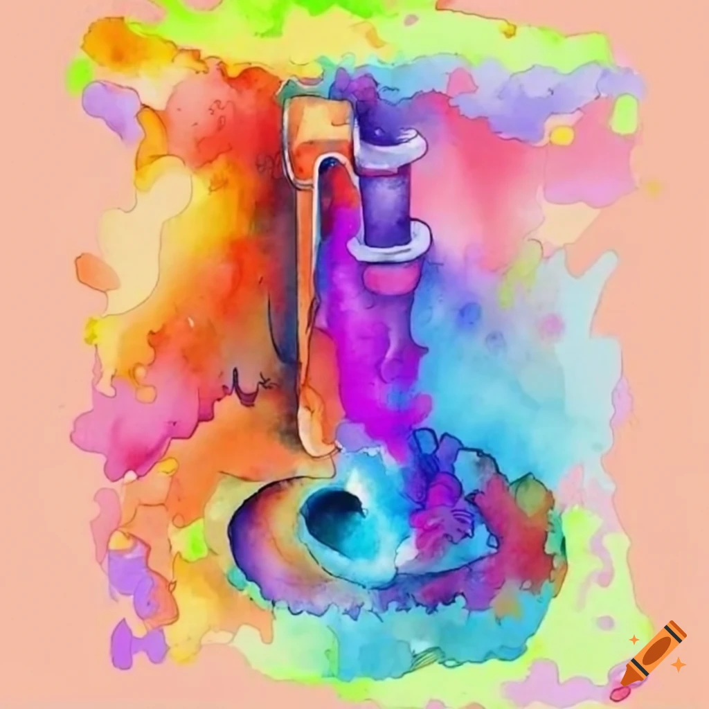 Drawing of a water drainage system on Craiyon