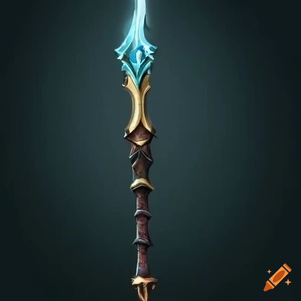 Fantasy ranged weapon illustration on Craiyon