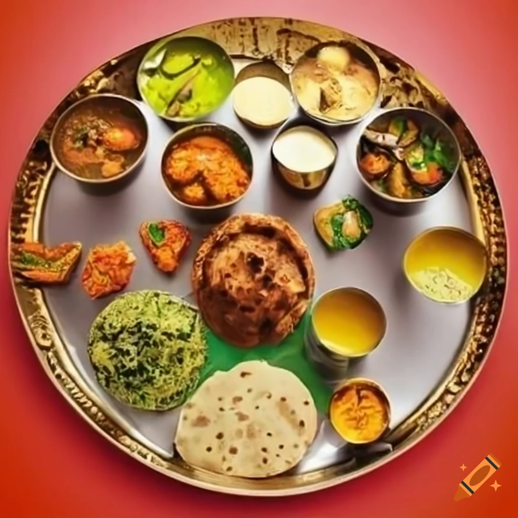 Traditional gujarati thali