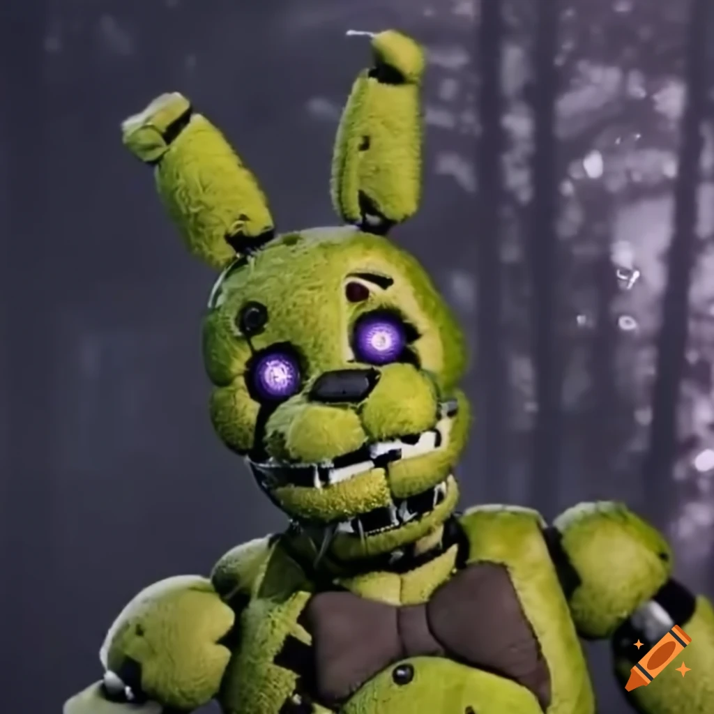 Photo realistic image of Springtrap and Plushtrap from FNaF on Craiyon