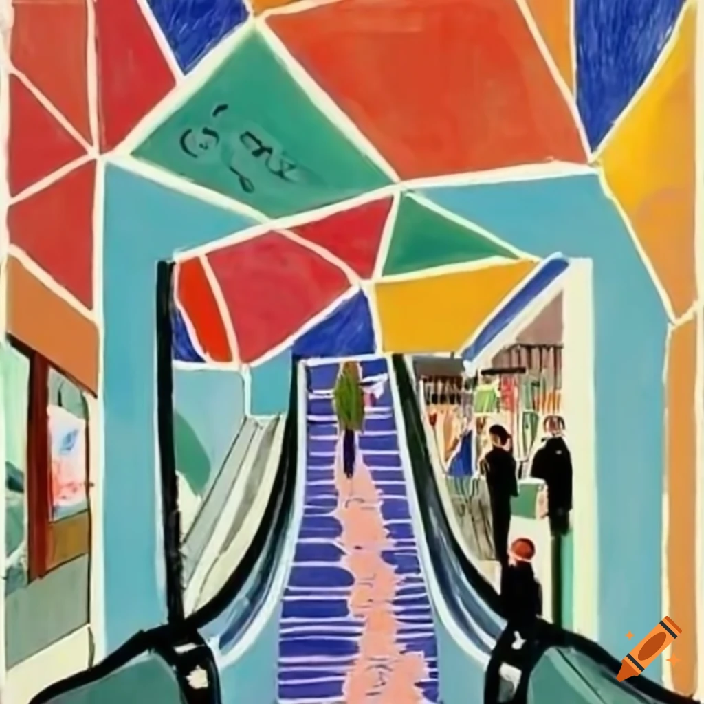 Special-shaped spatial structure in a shopping center on Craiyon