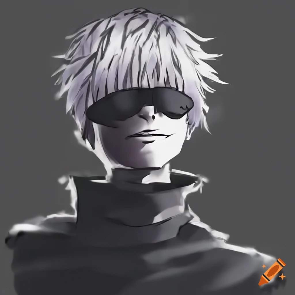 Roblox character dressed as gojo satoru from jujutsu kaisen on Craiyon