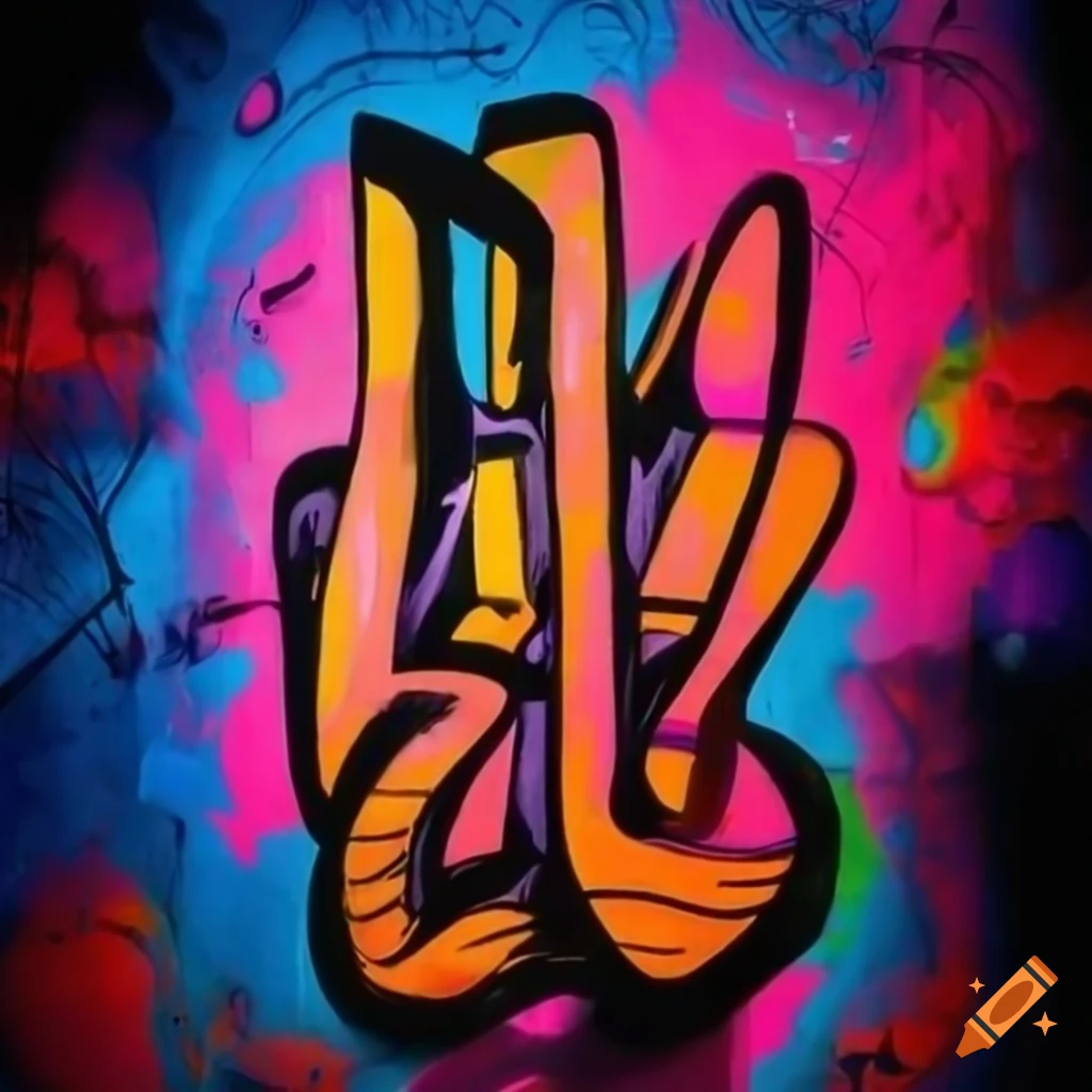 'Kimi' graffiti in bold colors on Craiyon