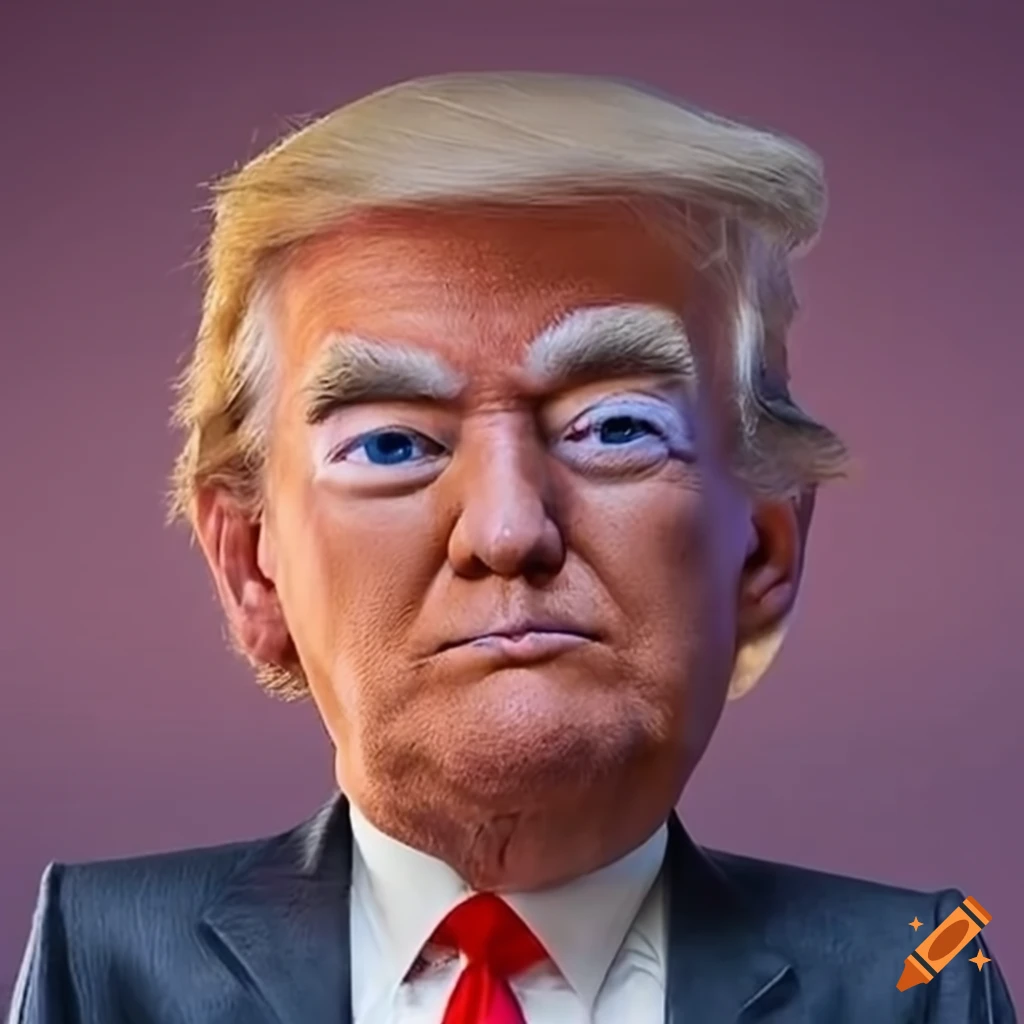 Satirical image of donald trump as rudolph the reindeer